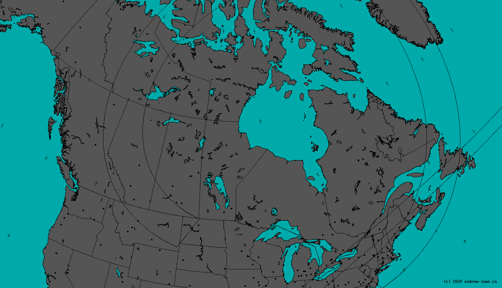 Past and Future Total Solar Eclipses over some Canadian Cities (Revisited)
